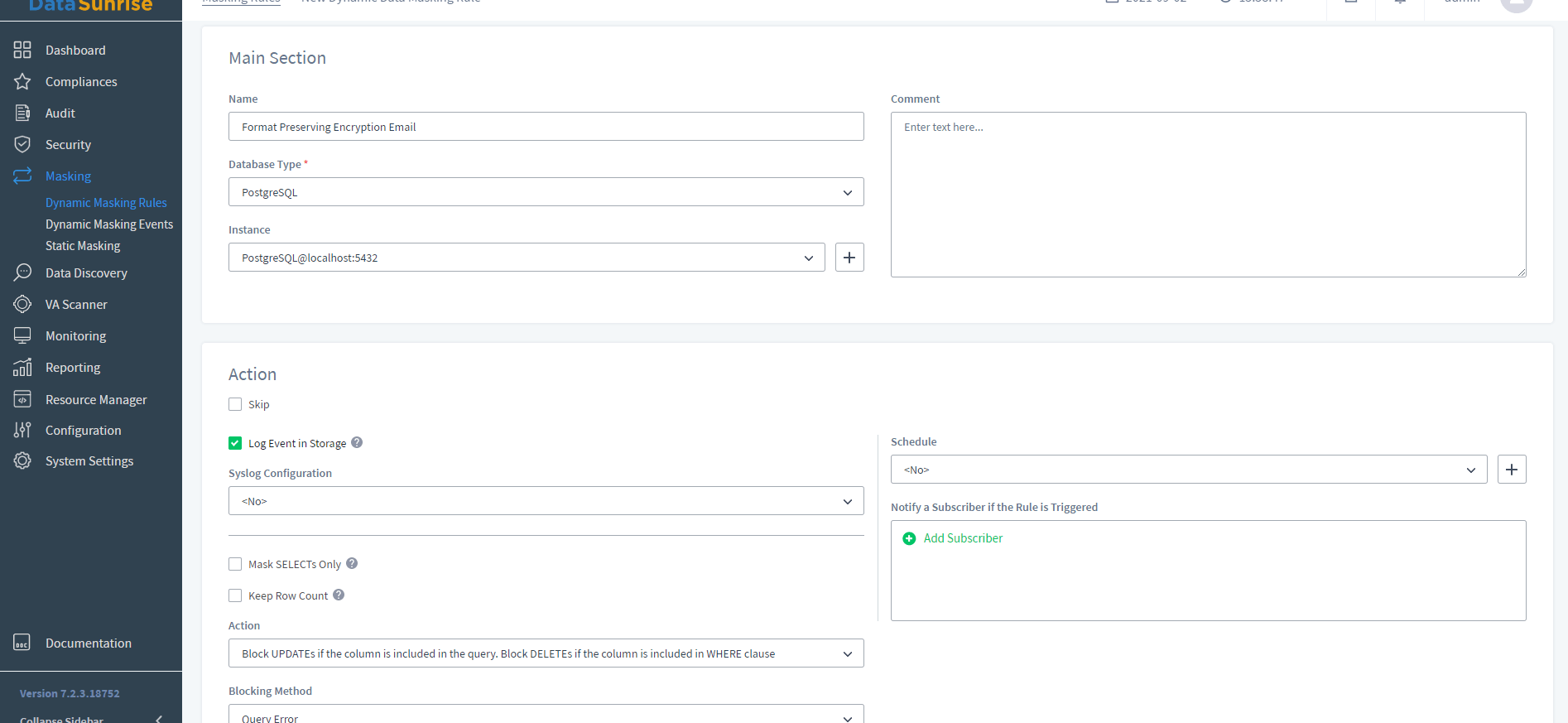 Format-Preserving Encryption (FPE) in DataSunrise