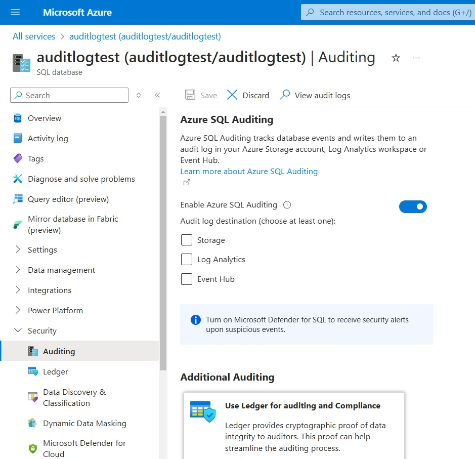 Azure Cloud Storage Data Activity History: Security Controls